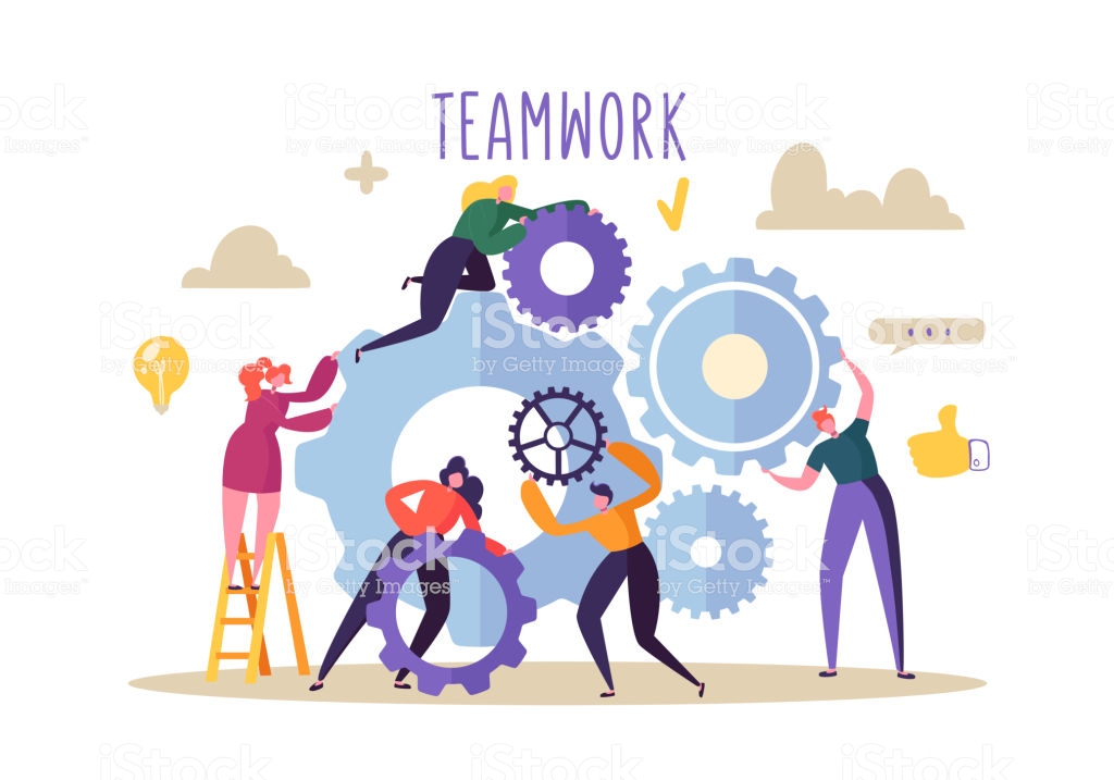 Teamwork: organisatie-systeem waarbij vier mensen betaald worden voor ...
